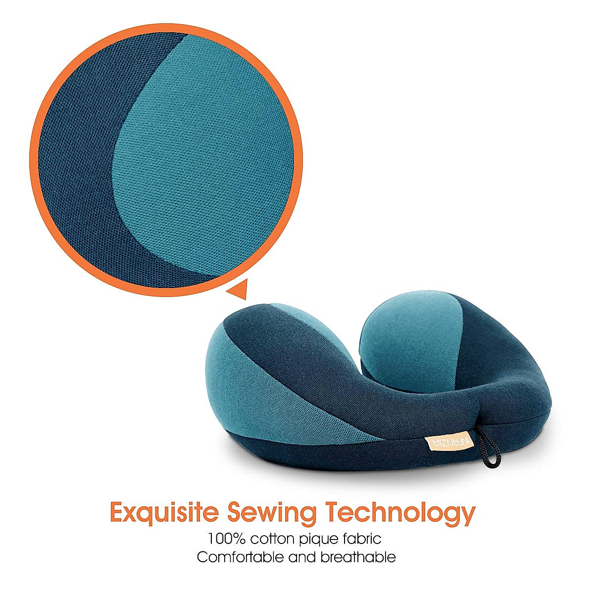 INFANZIA Chin Supporting Travel Neck Pillow, Comfortably Supports and Helps Support Head and Neck - Gifts for Toddler/Child/Kids, Blue