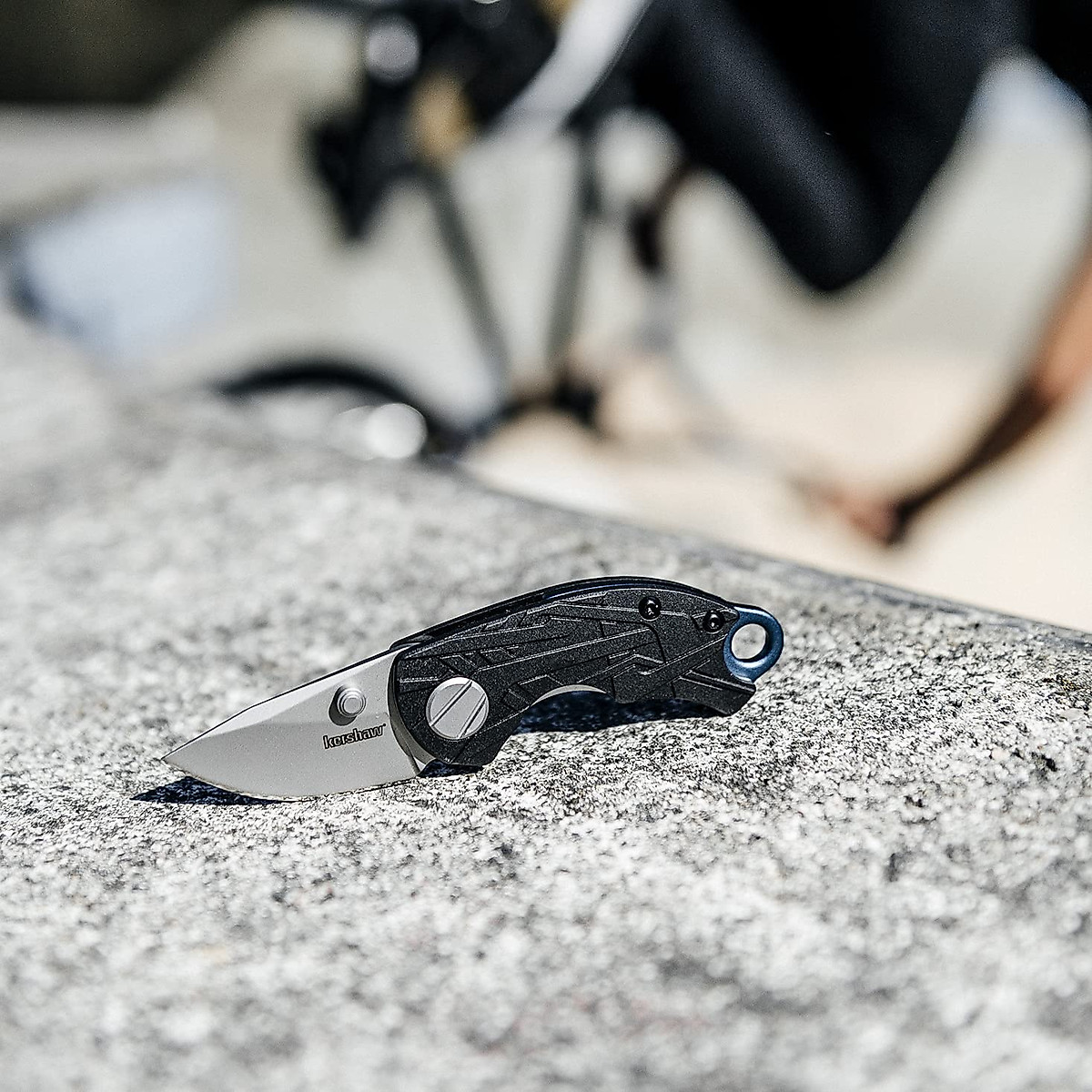 Kershaw Aftereffect Folding Pocket Knife, 1.7-Inch Blade with Manual Opening, Inset Liner Lock (1180), Black