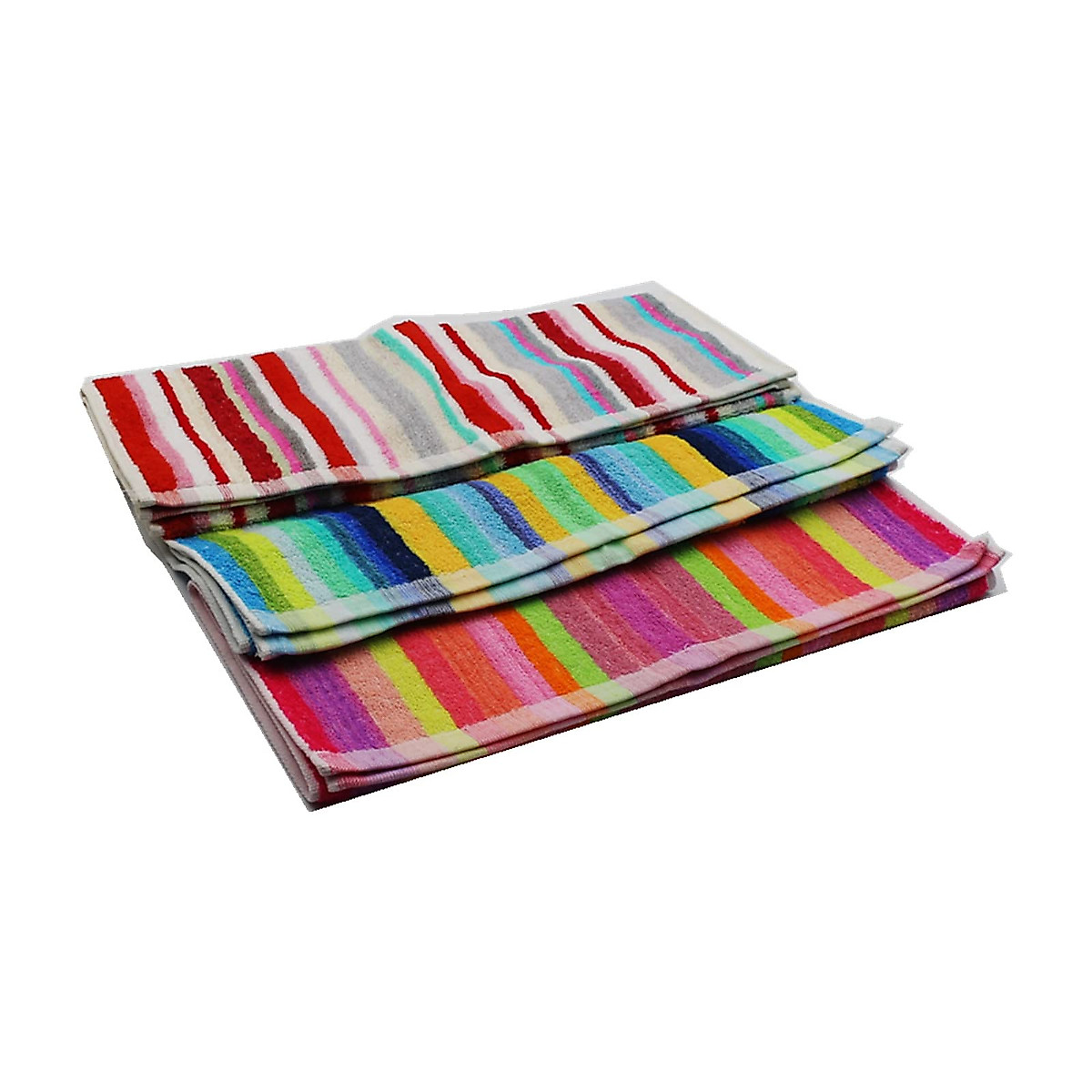 Oeleky Kitchen Towel Pack of 6, Absorbent Cotton Dish Towels for Kitchen 15x26 Inches, Stripe Design Kitchen Hand Towels