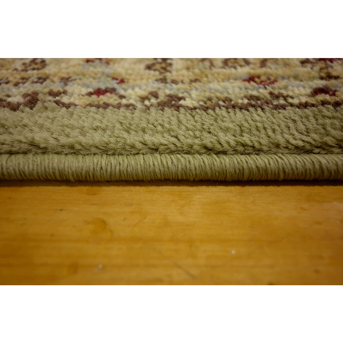 Unique Loom Voyage Collection Traditional Oriental Classic Intricate Design Area Rug, 4' 1" Square, Light Green/Cream