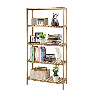 KINBOR BABY Kinborbaby Storage Shelf Bamboo Shelf - Bathroom Shelf, Bamboo Shelf, Bamboo Bookshelf, Bathroom Rack
