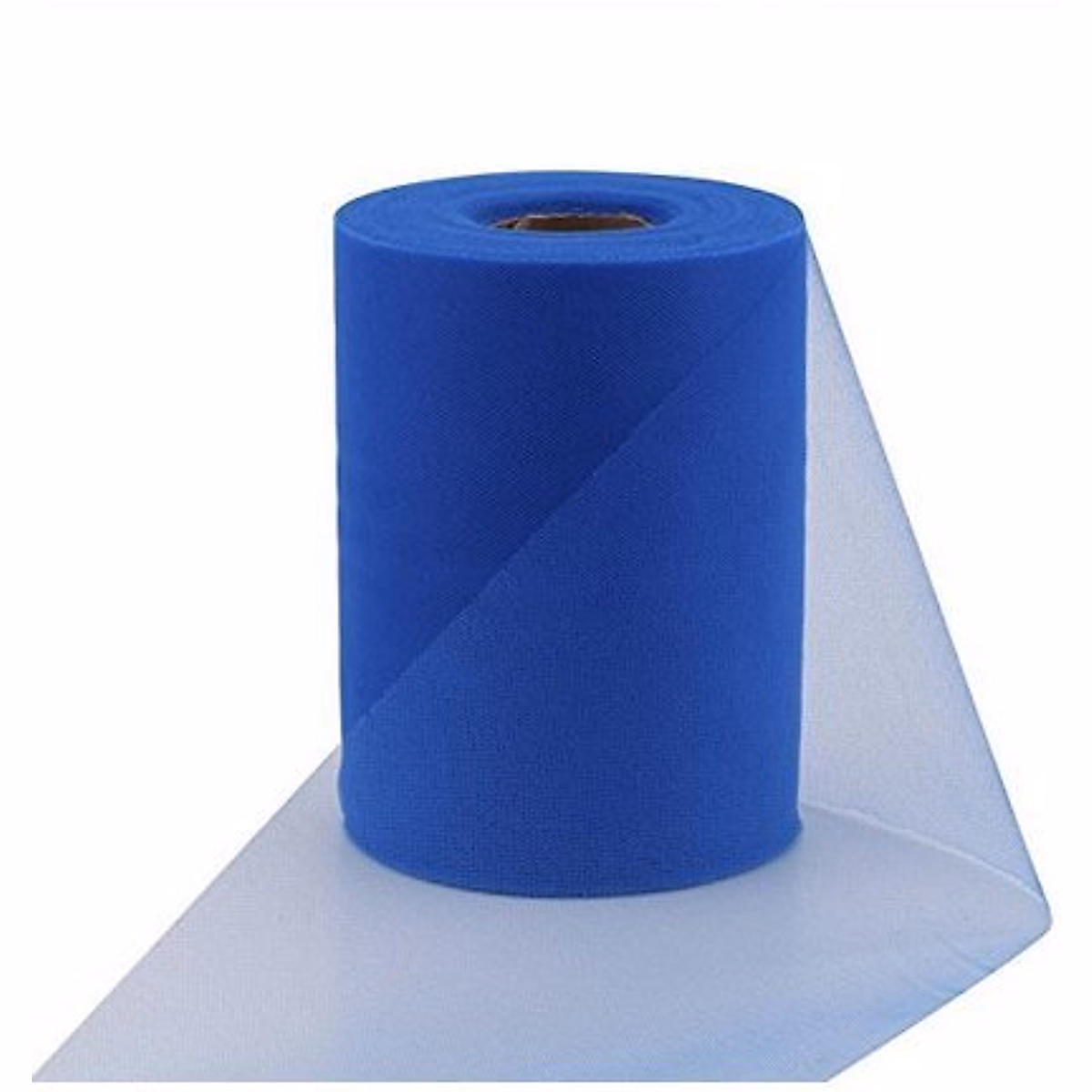 ASIBT 6 Inch x 100 Yards Tulle Roll Spool Fabric Table Runner Chair Sash Bow Tutu Skirt Sewing Crafting Fabric Wedding Party Gift Ribbon (Royal Blue)