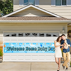 Labakita Welcome Home Baby Boy Yard Banner, Large It’s a Boy Baby Shower Banner, Blue Baby Shower Decorations for Boy, Gender Reveal Baby Shower Inside Outside Decoration