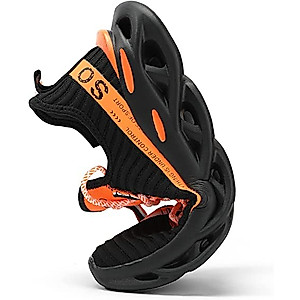 Ahico Women's Walking Shoes Running Lightweight Slip on Women Fashion Sneakers Stylish Breathable Comfortable Footwear Black 8