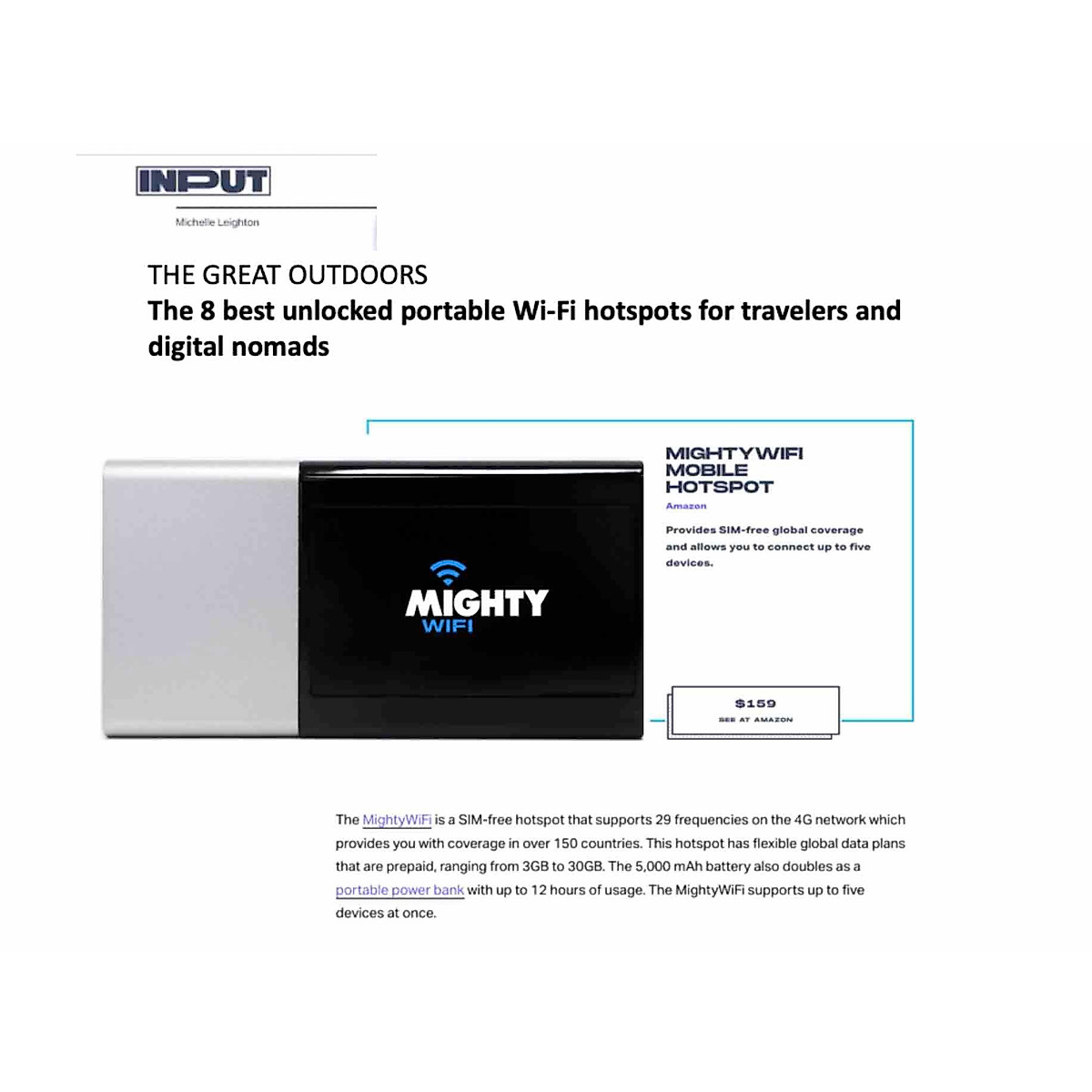 Travel Global WiFi Hotspot Portable Internet Router,Lowest Price for US Europe Asia France Japan Korea Singapore China HK Int'l Mobile Wireless Device No SIM Card (5GB US or 1GB Global*)