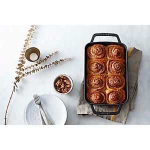 Staub Cast Iron 12-inch x 8-inch Roasting Pan - Matte Black, Made in France