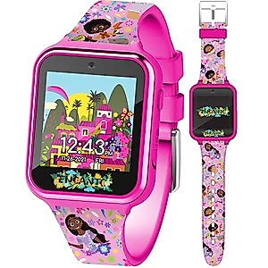 Disney Encanto Kids Smartwatch with Camera, Games, and Fitness Tracker – Interactive Touchscreen Watch with Changeable Faces, Alarm, Voice Recorder, and Step Counter – Fits Wrists 5.5" to 8"