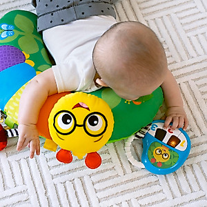 Baby Einstein Cal-a-Pillow Tummy Time Activity Pillow, Multisensory, Cal The Caterpillar, Ages 0+ Months