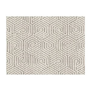 Carolina Creekhouse Camden FloorFlat | Decorative Vinyl Floor Covering | Lay Flat | Durable | No Curling Edges | Waterproof | Easy Clean | Wipeable | Eco-Friendly | 2’ x 3’ Mat | Black Beige