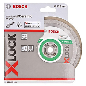 Bosch Professional 2608615138 Standard Diamond Cutting Disc for Ceramic X-Lock, Diameter 125 mm, Bore Diameter 22.23 mm