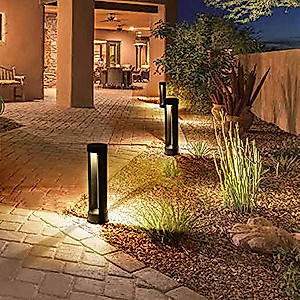 ZZYJYALG Modern Minimalist Lawn Waterproof Column Light Outdoor Aluminum Rust- Proof LED Garden Light Garden Villa Landscape Pillar Light Home Garden Post Lantern