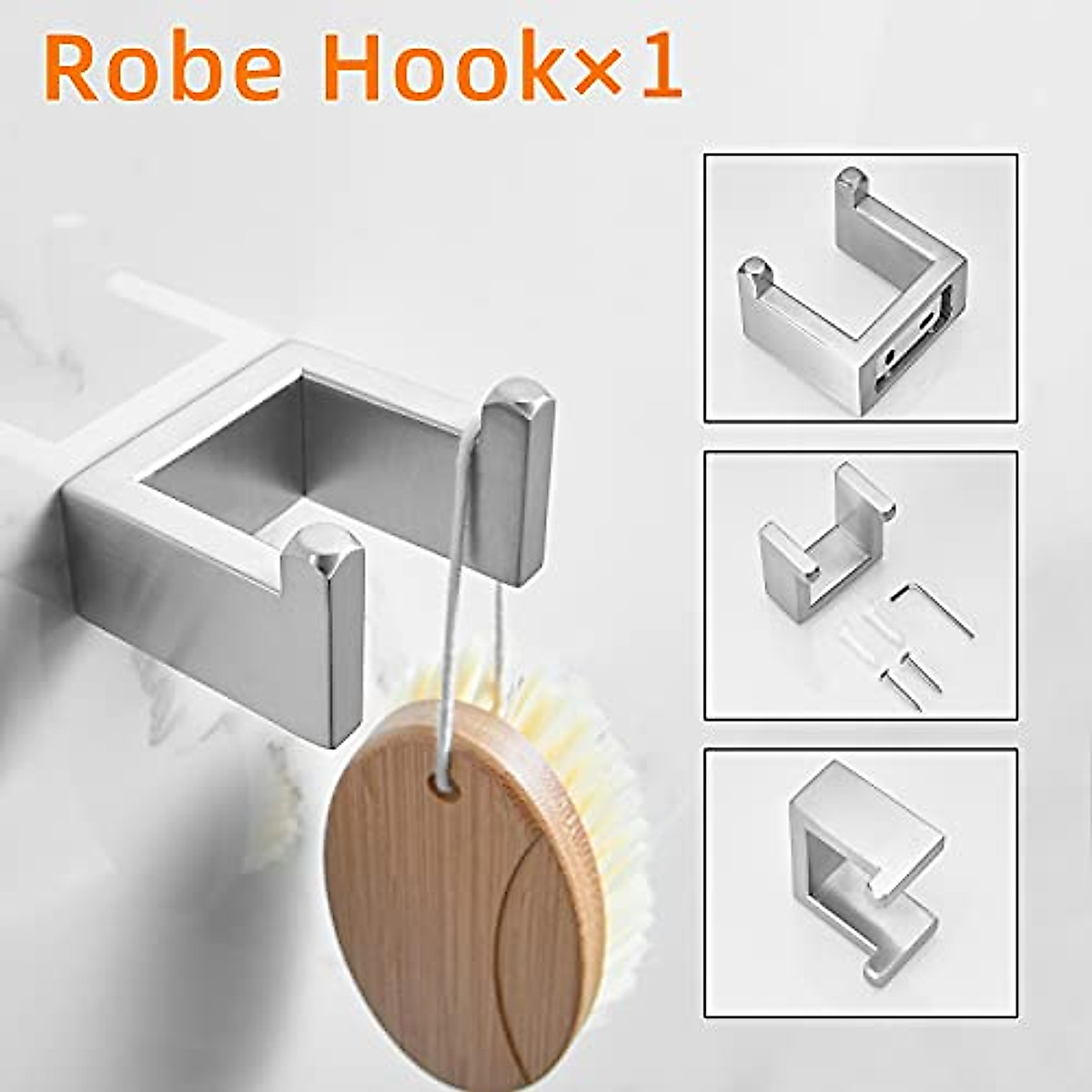 Fapully 5 Piece Bathroom Hardware Set Stainless Steel Wall Mounted Bathroom Accessories Set,Brushed Nickel Finished