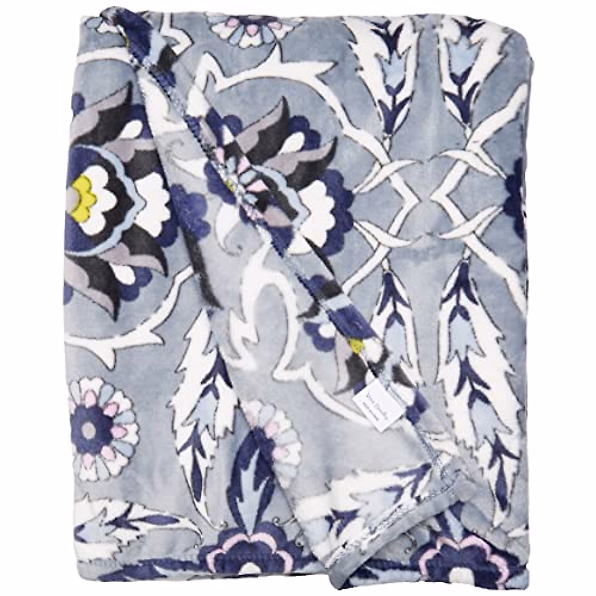 Vera Bradley Women's Oversized Fleece Plush Throw Blanket, Plaza Tile, King