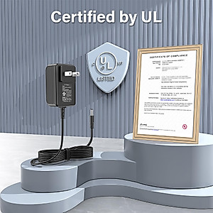 Power Cord for AeroGarden Harvest 360 Slim 100690 Replacement Charger AC Adapter for AeroGarden Harvest Elite 100691 6.0Ft Extra Long DC Power Supply PERFEIDY