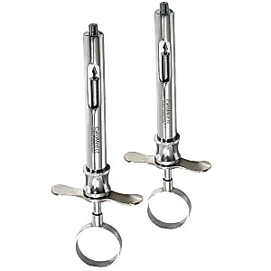 5 PREMIUM ASPIRING DENTAL SYRINGES 1.8mL ANESTHETIC ONE RING WITH FINGER RESTS SURGICAL DENTAL INSTRUMENTS ( CYNAMED )