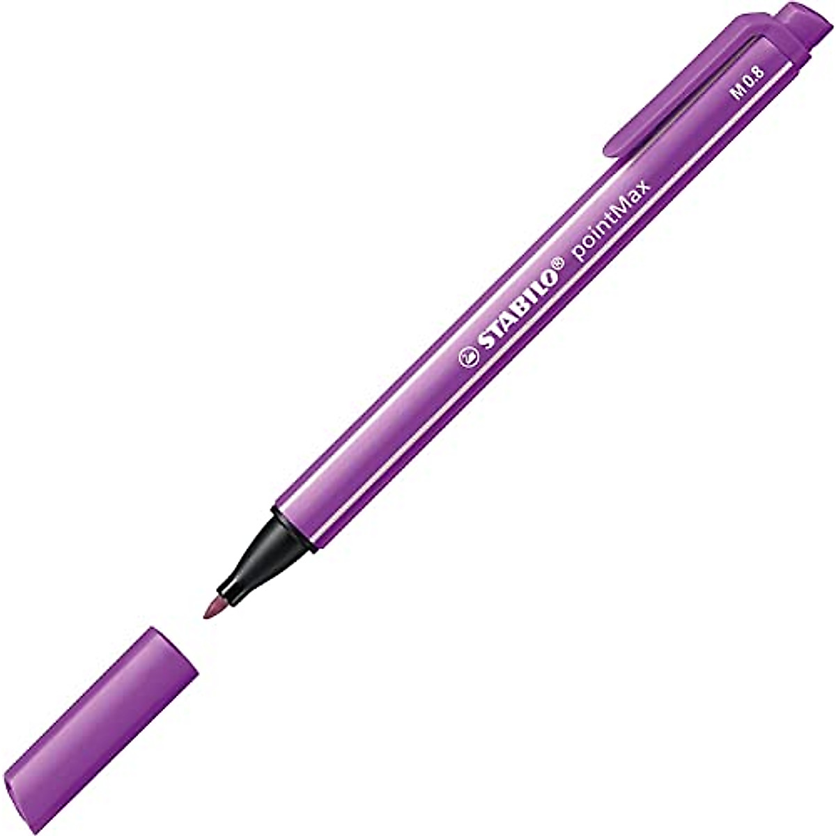 Nylon Tip Writing Pen - STABILO pointMax - Wallet of 12 - Assorted Colors