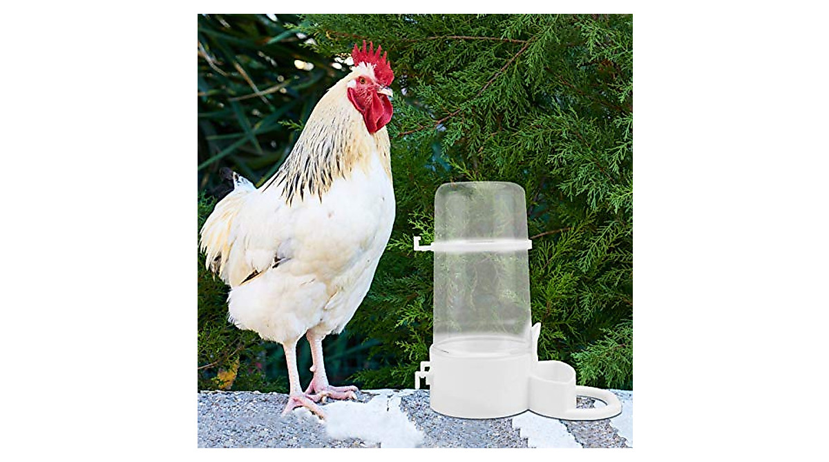 POPETPOP Bird Water Dispenser - Automatic Cage Waterer for Small Birds