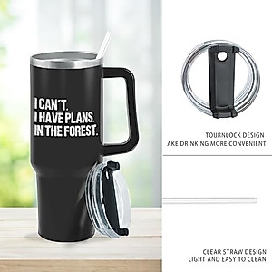 I Can't I Have Plans In A Tree Stand Deer Hunting Joke Tumblers Insulated For Dad