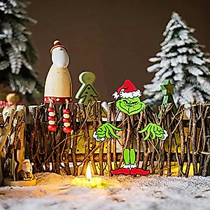 Grinchs Decor for Christmas Tree, Grinchs Christmas Tree Topper, Grinchs Christmas Decorations for Small Tree Hand +Head + Leg