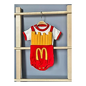 My Cotton Baby Mc Donald's Cotton Baby Salopette, Jumpsuit With Tshirt For Newborns & Infants - 2 Pack Cotton Baby Romper For Unisex, Multicolor, 9-12 Months