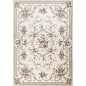 New Home Classic Floral 7'10 x 9'10 Area Rug in Ivory
