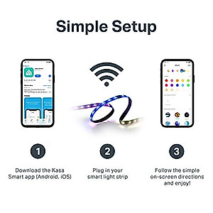 Kasa Smart Premium LED Light Strip KL430, 16 Color Zones RGBIC with Approx. 1400 lumen High Brightness, 6.6ft Wi-Fi Lights Work w/ Alexa & Google Home, PU Coating, 2 Yr Warranty