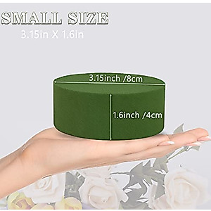 SupKing 8 Pcs Floral Foam Round Artificial Flower Foam Styrofoam Blocks for Flower Arrangements 3.2”x1.6" Dry and Wet Green Plant Foam Florist Foam for Fresh Flowers