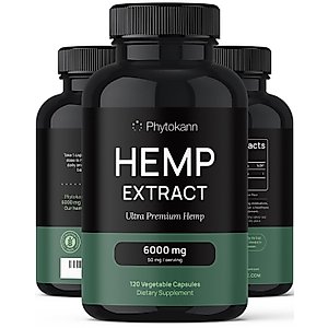 Hemp Oil Capsules 6000 Mg (120 Capsules | 120 Servings) - Hemp Oil Extract for Discomfort - Natural Stress Support and Immune Support with Omega 3 6 9 - Made in USA