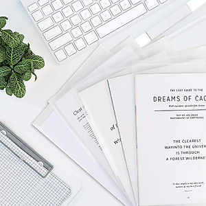 EOOUT 30pcs Plastic Envelopes, Clear Reusable Poly Envelope Waterproof File Folder with Snap Button, US Letter, A4 Size, for School Office Supplies