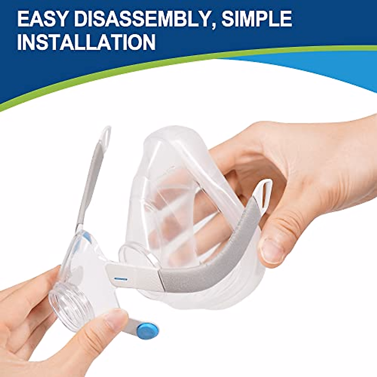 TUSOA 2 Packs Replacement Cushion Compatible with Airfit F20 Medium - Covers Nose and Mouth, Reliable Seal & Comfortable Fit