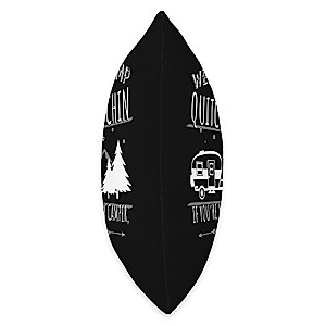 Funny Camping Shirts Zajoo Welcome to Camp Quitcherbitchin If You’re Not a Happy Camper Throw Pillow, 16x16, Multicolor