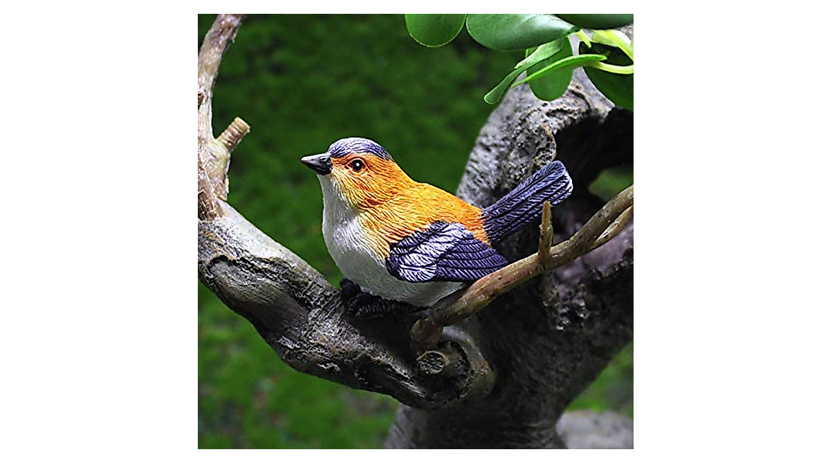 Cute Miniature Bird Figurines: Garden, Home & Plant Decor 3-Pcs