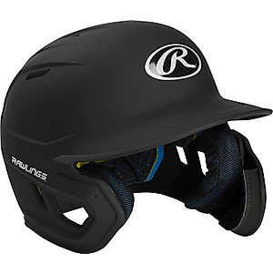 Rawlings | MACH ADJUST Batting Helmet with Extension Flap | Right Hand Batter | Junior (6 3/8" - 7 1/8") | Matte Black