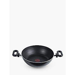 Tefal Non-Stick Kadai Curry Pan Madras Collection, Aluminium, Black, 26 cm