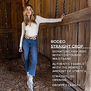 Wrangler Women's High-Rise Rodeo Straight Leg Crop Jean White8