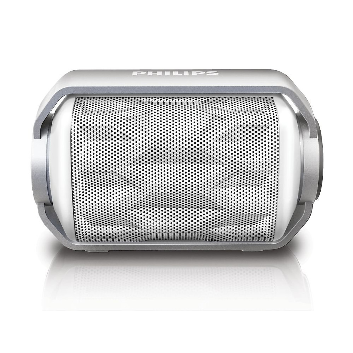 Philips BT2200W/27 Bluetooth Wireless Portable Speaker with Built-in Microphone and Rechargeable Battery (White)