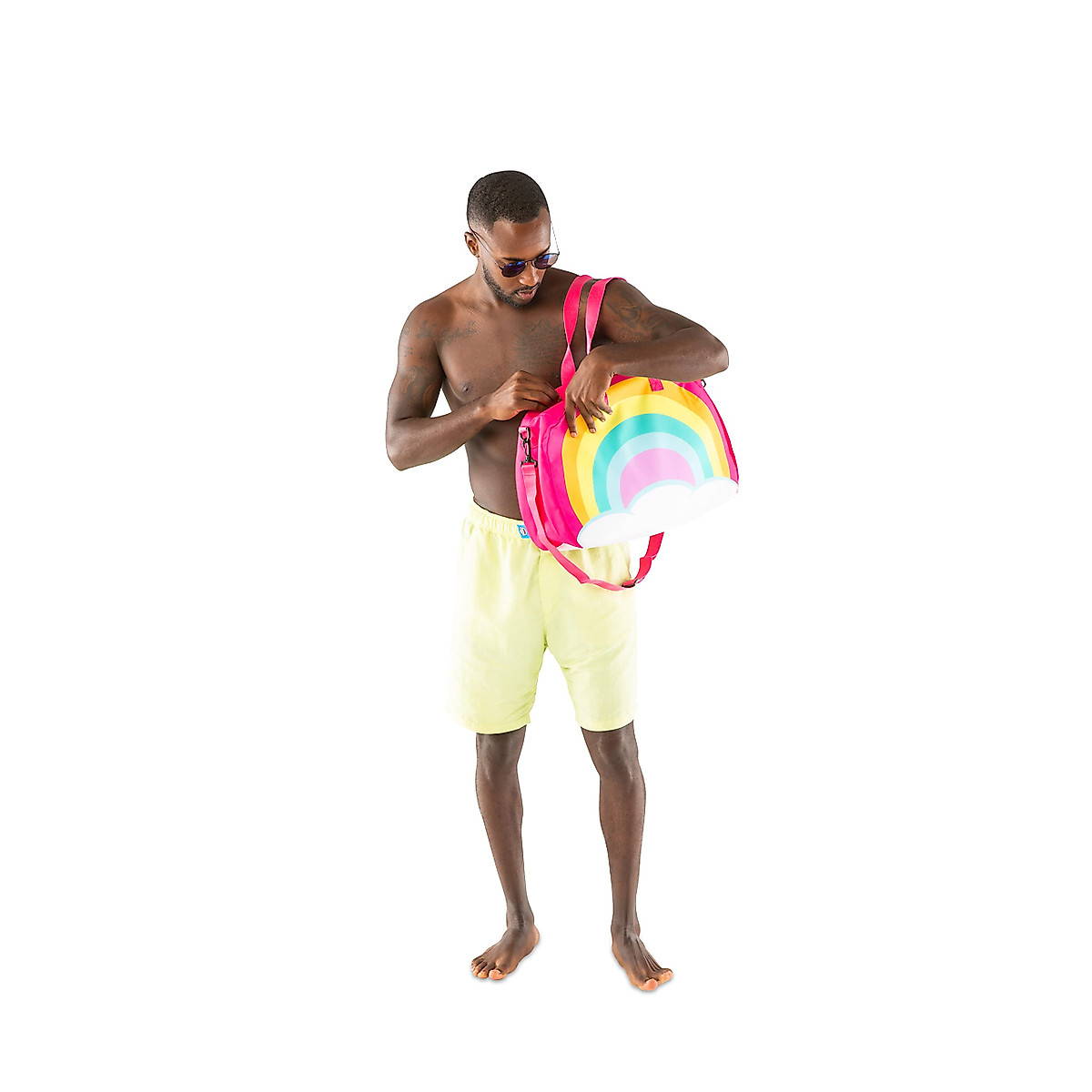 BigMouth Rainbow Cooler Bag, Multi, Large