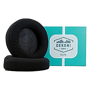 Dekoni Audio Earpads for HiFiMan HE5XX Open Back Headphones | Replacement Ear Pads for HiFiMan Headphones | Memory Foam Ear Cushions, Black (Elite Velour)