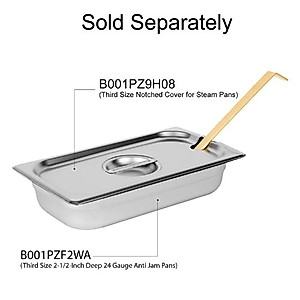 Excellante Third Size 2-1/2-Inch Deep 24 Gauge Anti Jam Pans