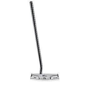 Bell N-360 No-Offset Single Bend CNC Milled Upright Lie Toe Balance Golf Putter (75 Degree Lie) + Tacki-Mac Black Jumbo Grip | Made in USA (Right, 33)