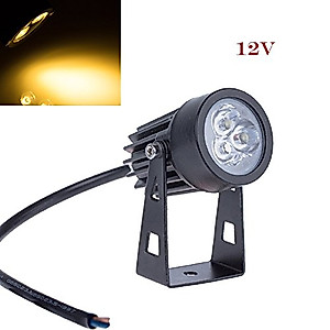 Lemonbest® Outdoor LED Landscape Up Down Light Spotlight Low Voltage 12V for Yard Step Lawn Lighting (Yellow)