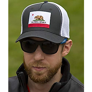 International Tie California State Bear Flag Premium-Quality Hat… White