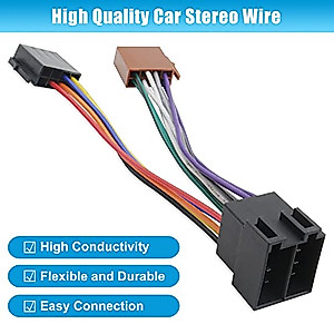 Car Radio Connector Replacement for VW Radio Wiring Harness Adapter in Dash ISO Stereo Power Speaker Wire Cable
