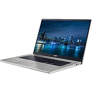 Acer 2023 17" FHD Laptop, Intel Celeron N Processor Up to 2.78GHz, 4GB Ram, 128GB Storage(64GB SSD+64GB MicroSD), Intel 4K Graphics, Ultra-Fast WiFi, Chrome OS, Dale Silver(Renewed)