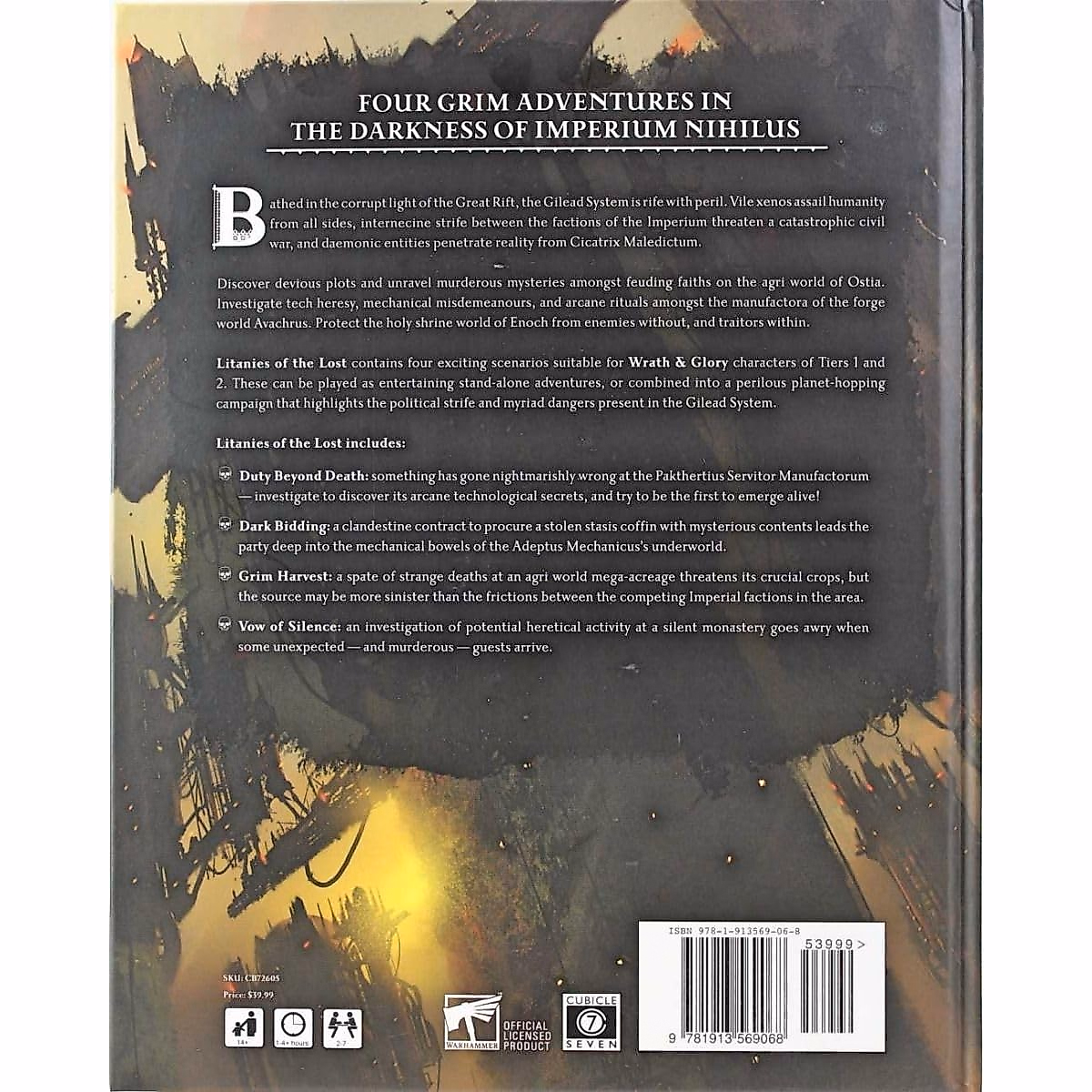 Warhammer 40K Wrath and Glory: Litanies of The Lost