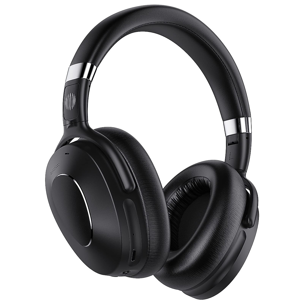 MOVSSOU SE8 Hybrid Active Noise Cancelling Headphones, Wireless Over-Ear Bluetooth Headphones with Hi-Fi Stereo Sound, Lightweight, Comfortable Protein Earpads, ENC Calls, 30H Playtime, Matte Black