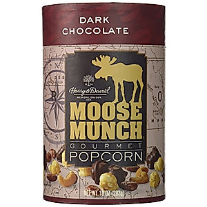 Harry & David, Moose Munch Gourmet Popcorn, Dark Chocolate, 10 Oz. (Gold, Brown, White)