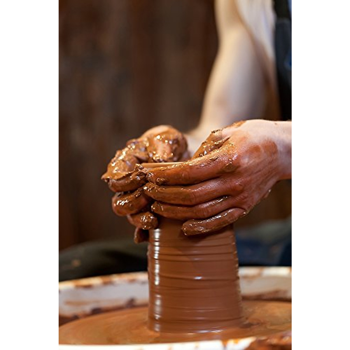 Bat System for Potter’s Wheel, 12” Round Outer Bat with Set of Six 7” Square Inner Bats, Bat Adapter with Removable Inserts for Throwing Pottery, for Potters and Clay Artists