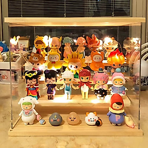 Large Clear Acrylic Display Case for Action Figure Funko Pop Collectibles ,Display Stand Riser Shelf with 3 Steps,Display Box for Toy Collectibles (3 Layer)