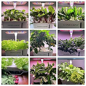 MARS HYDRO 12 Pods Hydroponics Growing System Indoor Garden with 9L Large Water Tank, Herb Plant Germination Kits with Full Spectrum LED Grow Light,Perfect Gardening Gift for Women